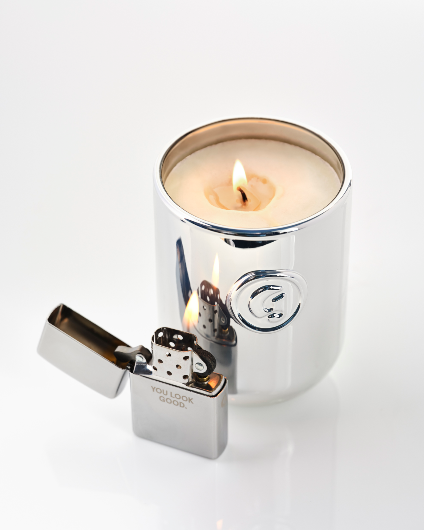 Birthday Candle + Chrome Zippo Duo – Glossier
